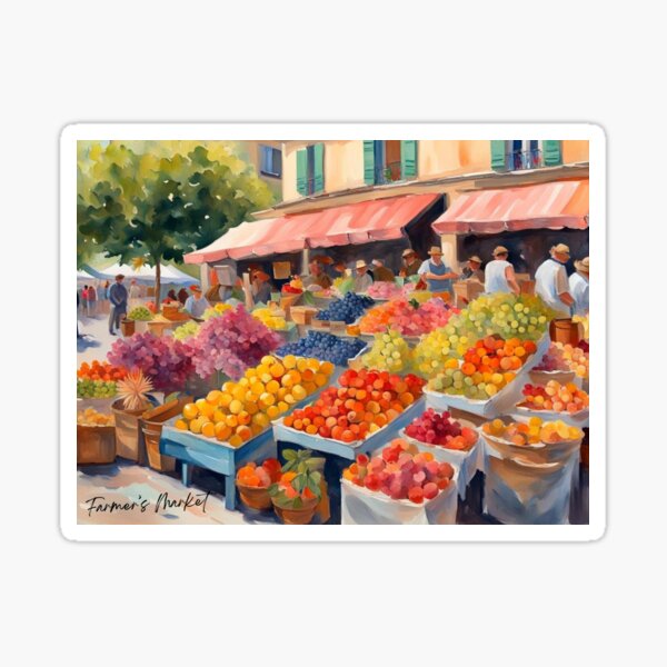 "Farmers' Market" Sticker for Sale by DantheMan0612 | Redbubble