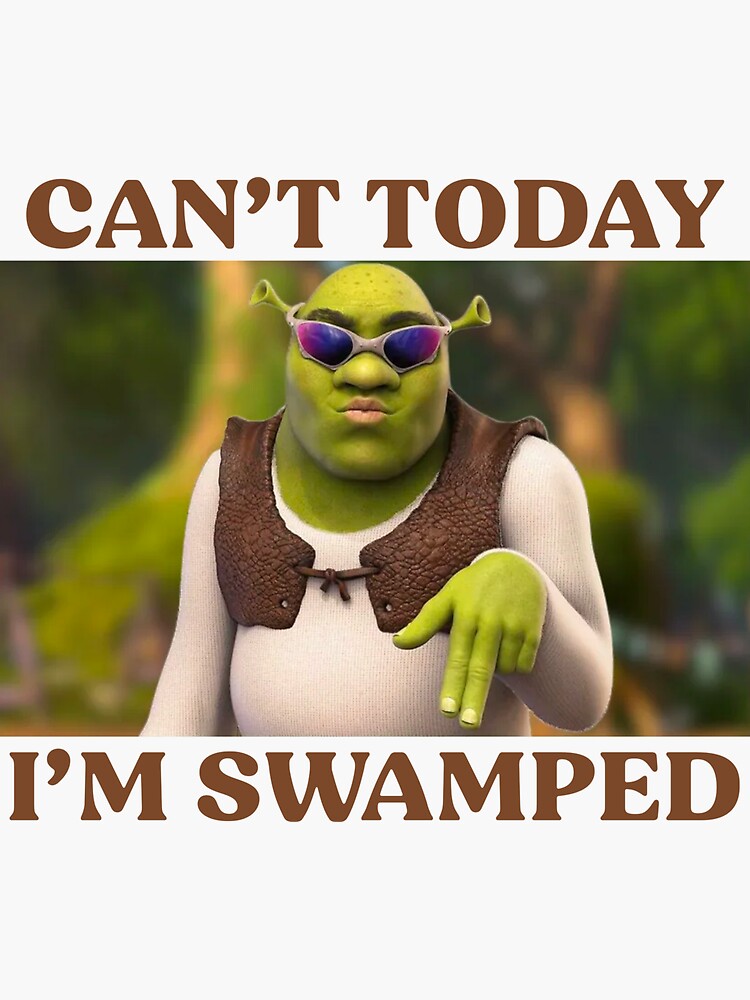 "Can't today i'm swamped T-shirt" Sticker by Kolnastore | Redbubble