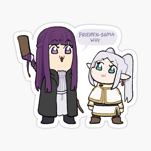 "[Frieren: Beyond Journey's End] Frieren and Fern Team Epic" Sticker ...
