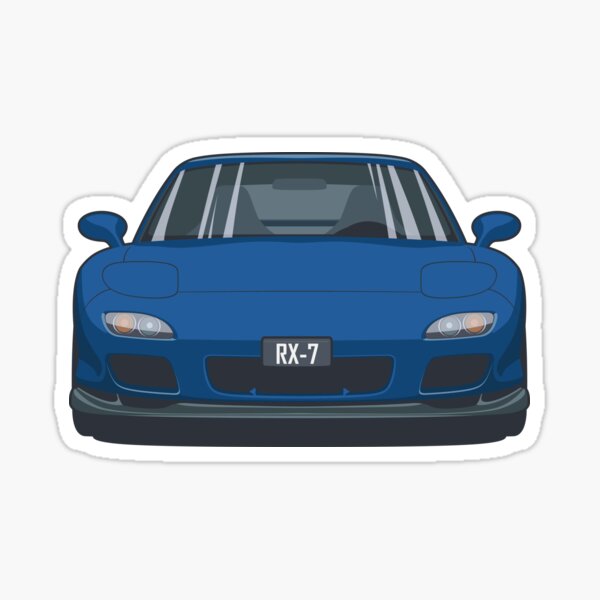 "RX7 - vector drawing" Sticker by yohannlp | Redbubble
