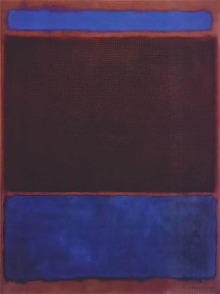 "Mark Rothko - No. 3 (Bright Blue, Brown, Dark Blue on Wine) - 1962 ...