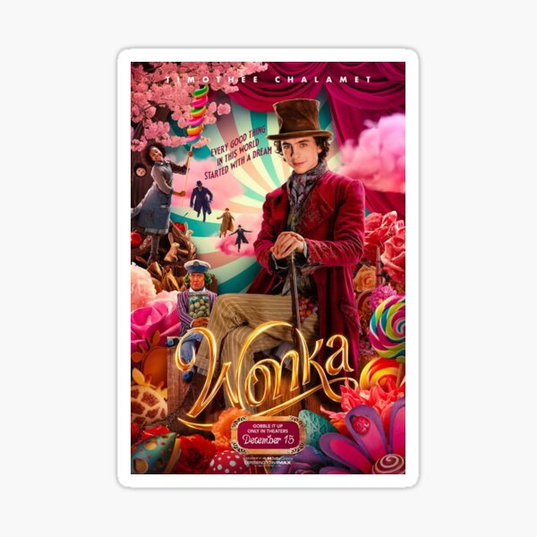"wonka 2023 movie" Sticker for Sale by SidneyTic | Redbubble