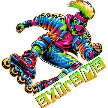 "Extreme Rollerblading" Sticker for Sale by KzooSteban | Redbubble