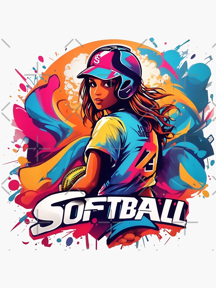 "Home Plate Glam: Softball Mom Magic" Sticker by Misterpng | Redbubble