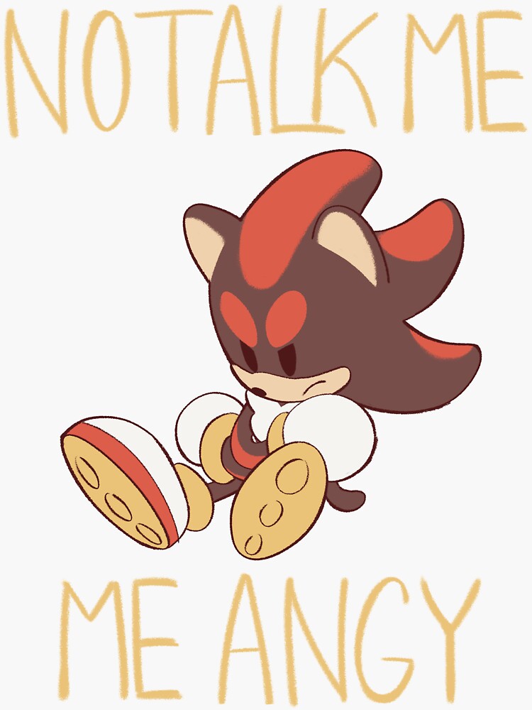 "NO TALK ME ME ANGY" Sticker for Sale by Samoirax | Redbubble