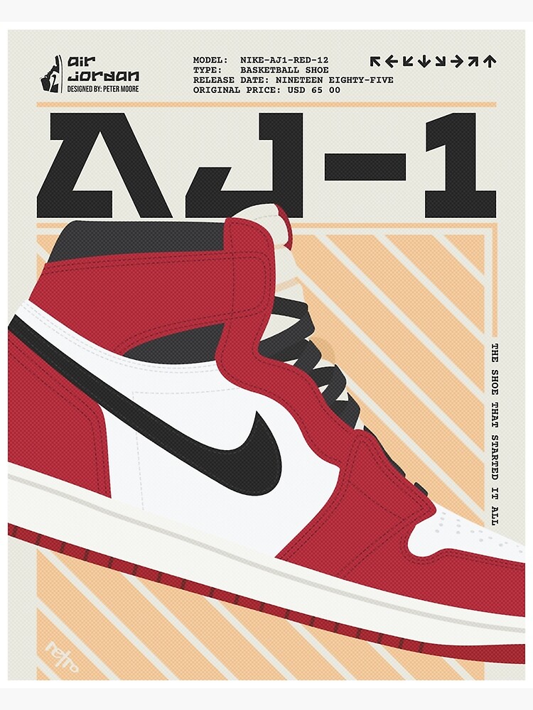 "Air Jordan 1 - Retro Poster" Poster for Sale by retr0-96 | Redbubble