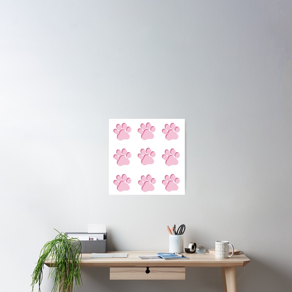 "Dog paws pink " Sticker for Sale by Freya Store | Redbubble