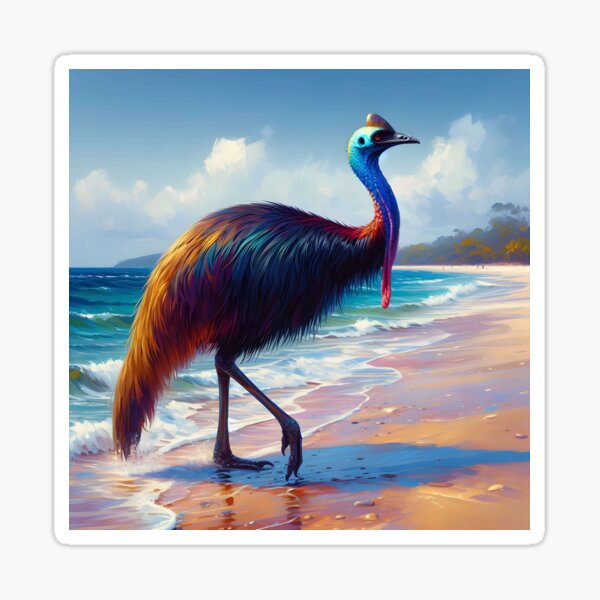 "Cassowary Art | Cassowary Lovers" Sticker for Sale by ksgraphics222 ...