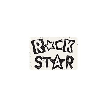 "Rockstar" Sticker for Sale by giabeetles | Redbubble