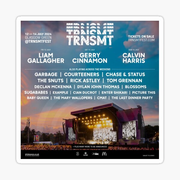 "TRNSMT festival 2024" Sticker for Sale by miacrylic | Redbubble
