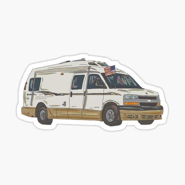 "Vintage Chevy Van" Sticker for Sale by PashmaLee | Redbubble