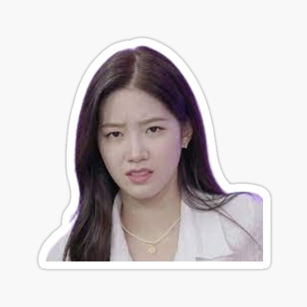 "Kazuha of Lesserafim Meme | " Sticker for Sale by cheldesignss | Redbubble