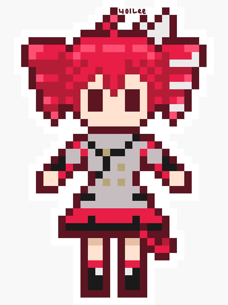"Kasane Teto synthv Pixel" Sticker for Sale by 401-lee | Redbubble