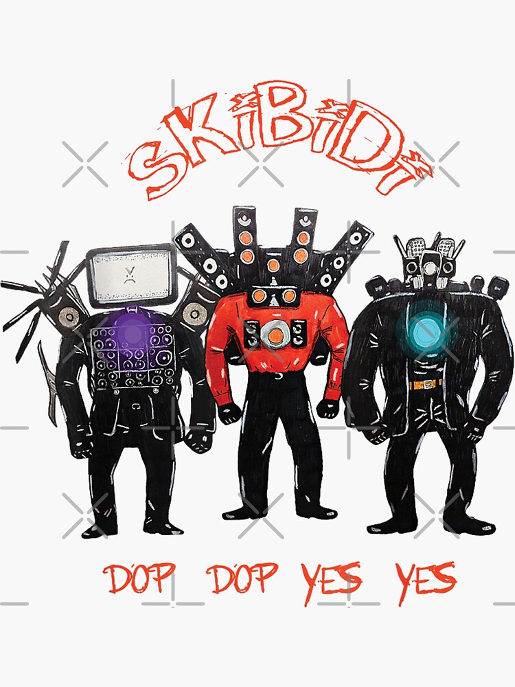 "Skibidi Toilet costume, Cameraman, Speakerman TVman" Sticker for Sale ...