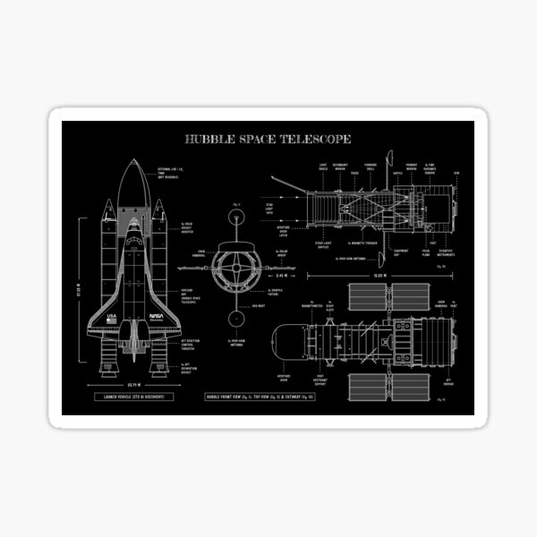 Hubble Stickers Redbubble HUBBLE SPACE TELESCOPE 3D' Poster