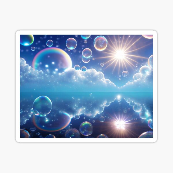 "Frutiger aero aesthetic, Bubble art" Sticker by JoshSeiler | Redbubble