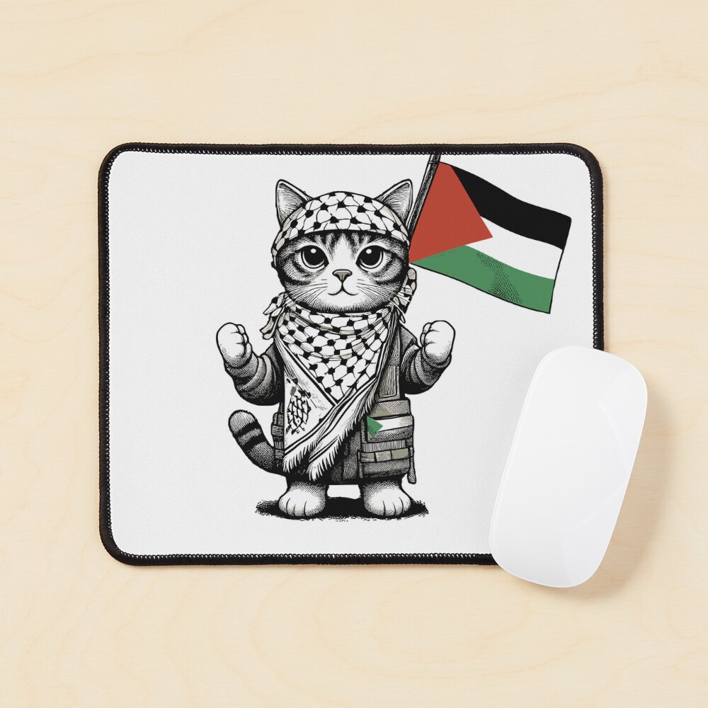 "Palestine Cat" Sticker for Sale by Riv9 | Redbubble