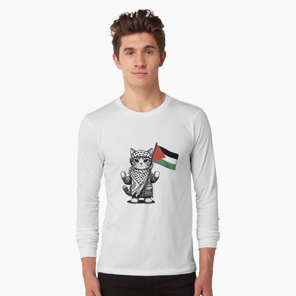 "Palestine Cat" Sticker for Sale by Riv9 | Redbubble
