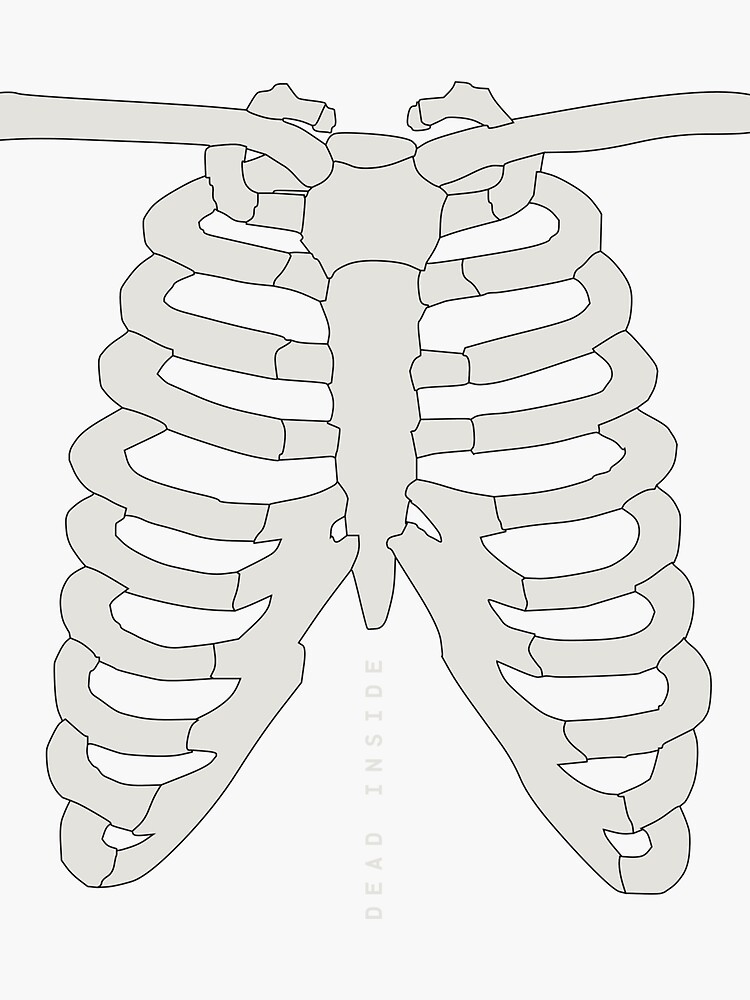 "Preppy Skeleton dead inside" Sticker for Sale by Riv9 | Redbubble