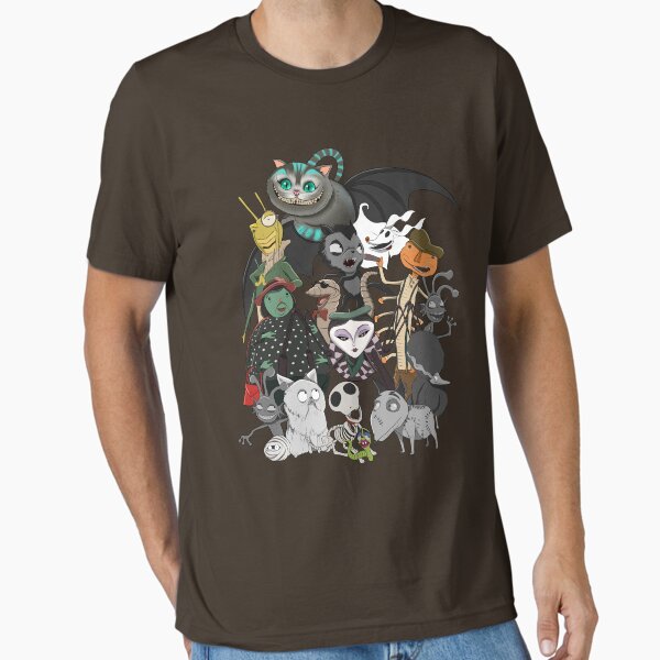 "Tim burton character mashup" Essential T-Shirt for Sale by ...