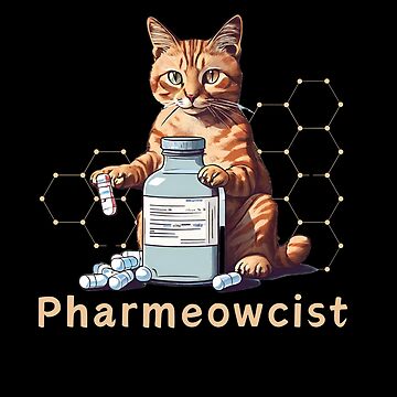 "Cat pharmacist" Sticker for Sale by MilkyForest | Redbubble