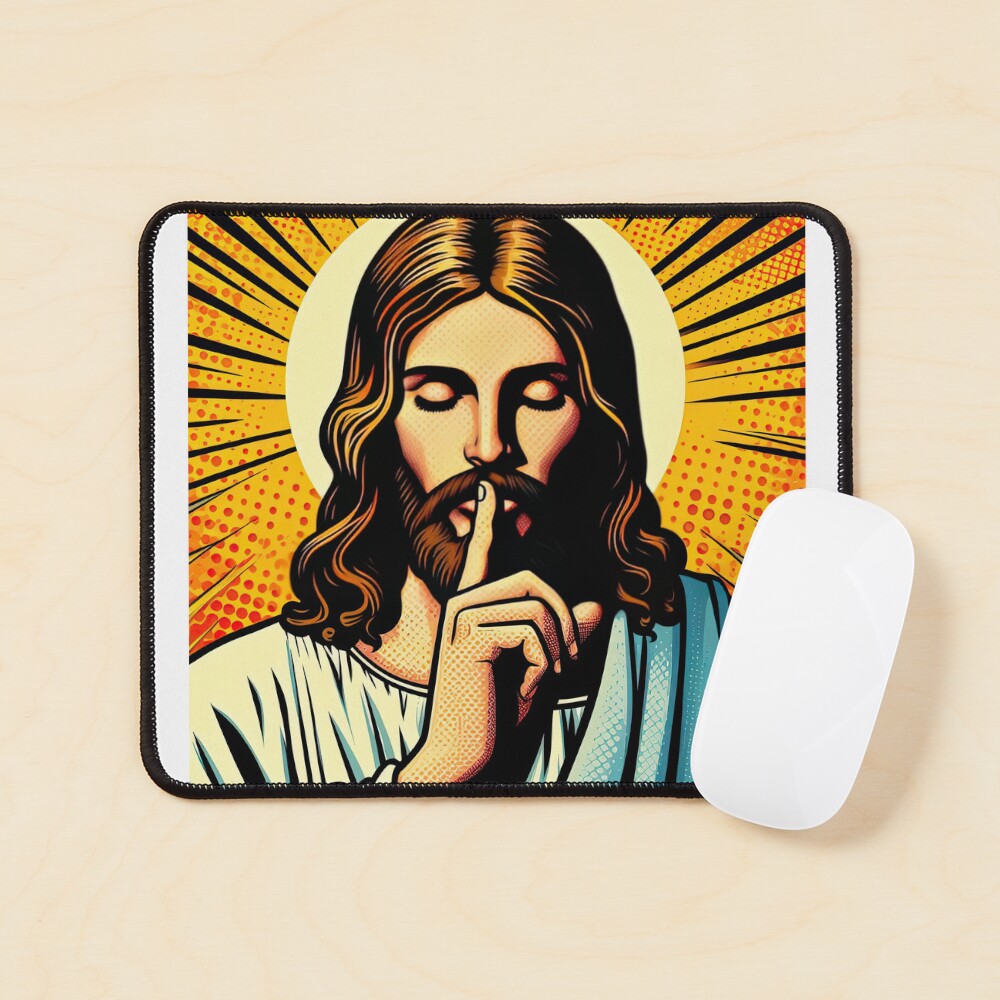 "The Divine 'Shhh'" Sticker for Sale by ShushingJesus | Redbubble