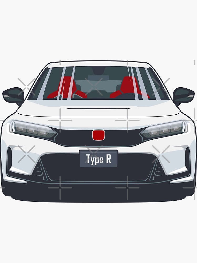"Civic type R - vector drawing" Sticker by yohannlp | Redbubble