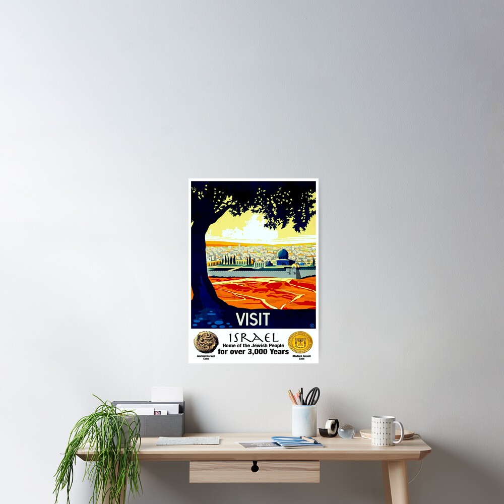 "ISRAEL VINTAGE; Tourism Advertising Print" Poster for Sale by ...
