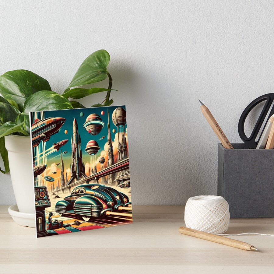 ""Retro-Futurism: Echoes of Tomorrow"" Poster for Sale by APARTAI EU ...