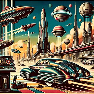 ""Retro-Futurism: Echoes of Tomorrow"" Poster for Sale by APARTAI EU ...