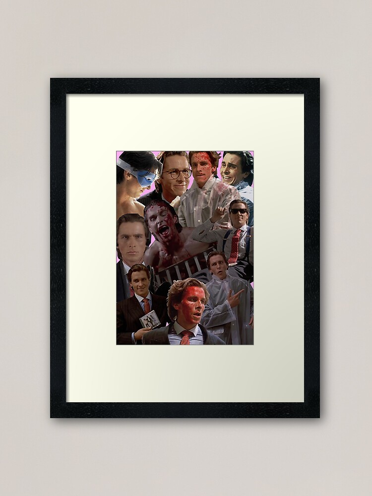 "Patrick Bateman American Psycho Collage" Framed Art Print for Sale by ...