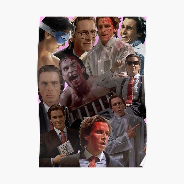 "Patrick Bateman American Psycho Collage" Poster for Sale by ellentwd ...