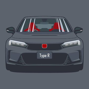 "Civic type R - vector drawing" Sticker by yohannlp | Redbubble