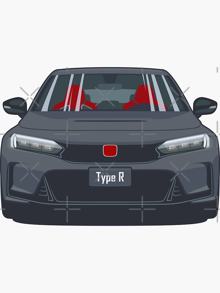 "Civic type R - vector drawing" Sticker by yohannlp | Redbubble