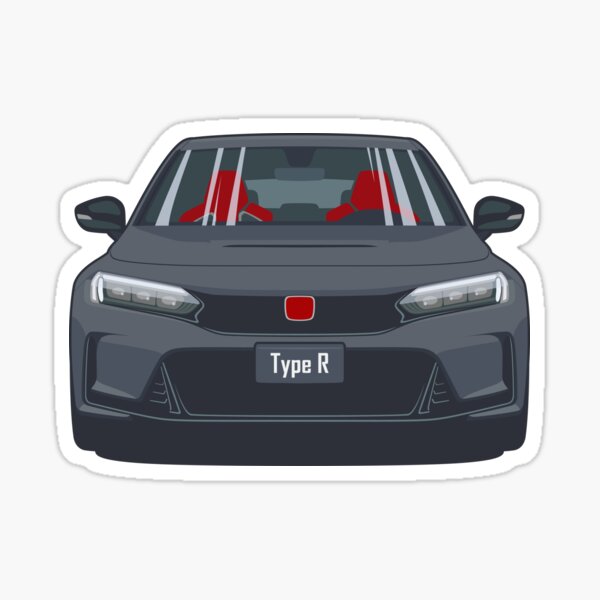 "Civic type R - vector drawing" Sticker by yohannlp | Redbubble