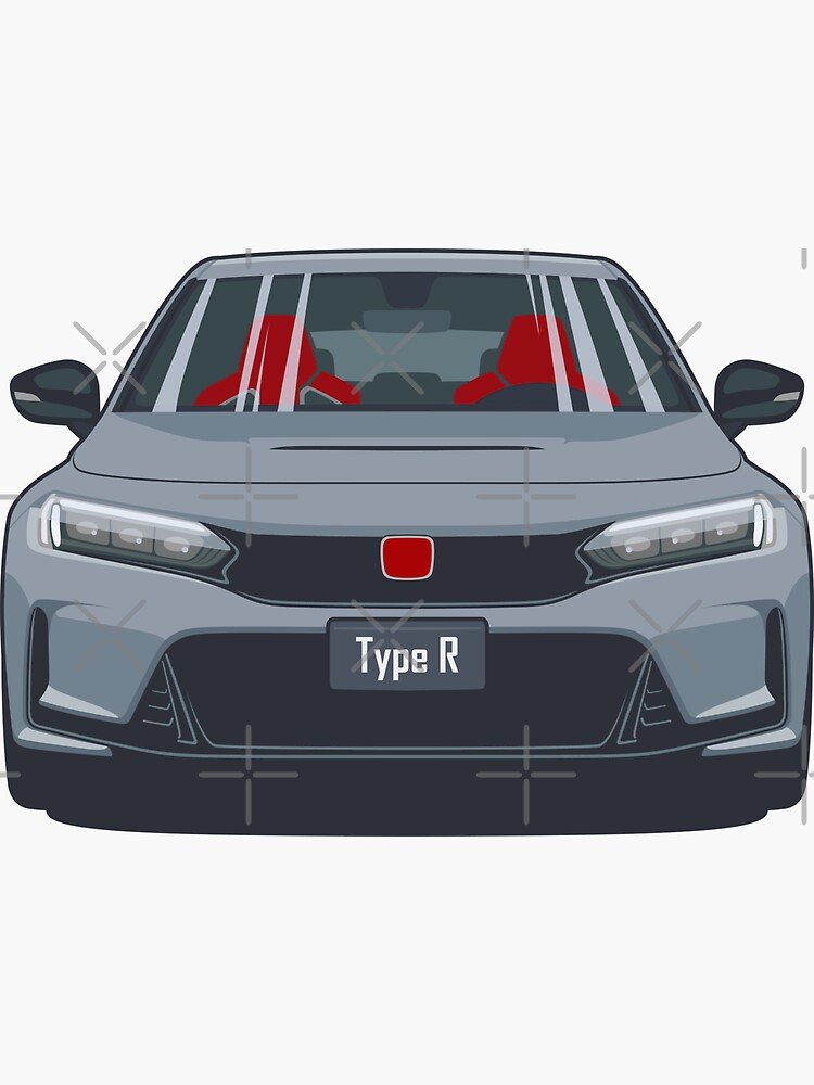 "Civic type R - vector drawing" Sticker by yohannlp | Redbubble