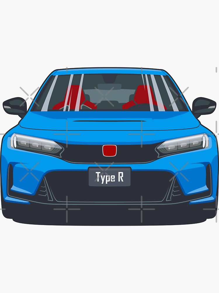 "Civic type R - vector drawing" Sticker by yohannlp | Redbubble