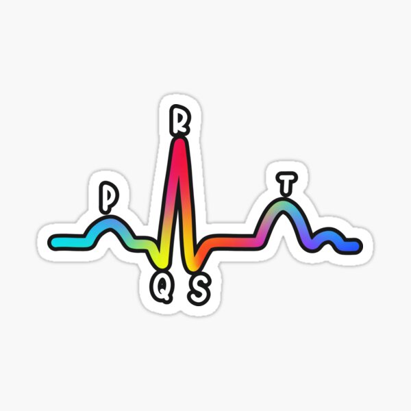 "Hand Drawn 12 Lead Electrocardiogram (ECG) Pastel" Sticker for Sale by ...