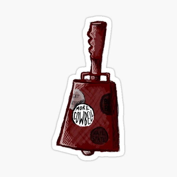 "Cowbell" Sticker for Sale by Kylie-D-257 | Redbubble