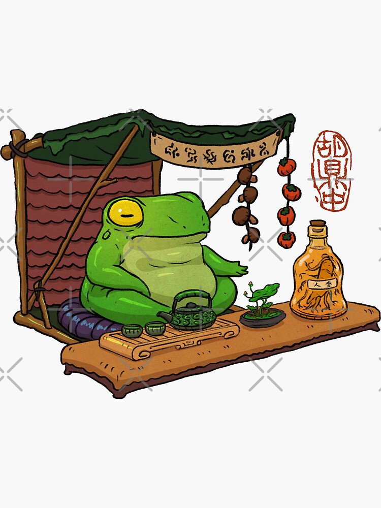 "merchant frog" Sticker for Sale by DingHuArt | Redbubble