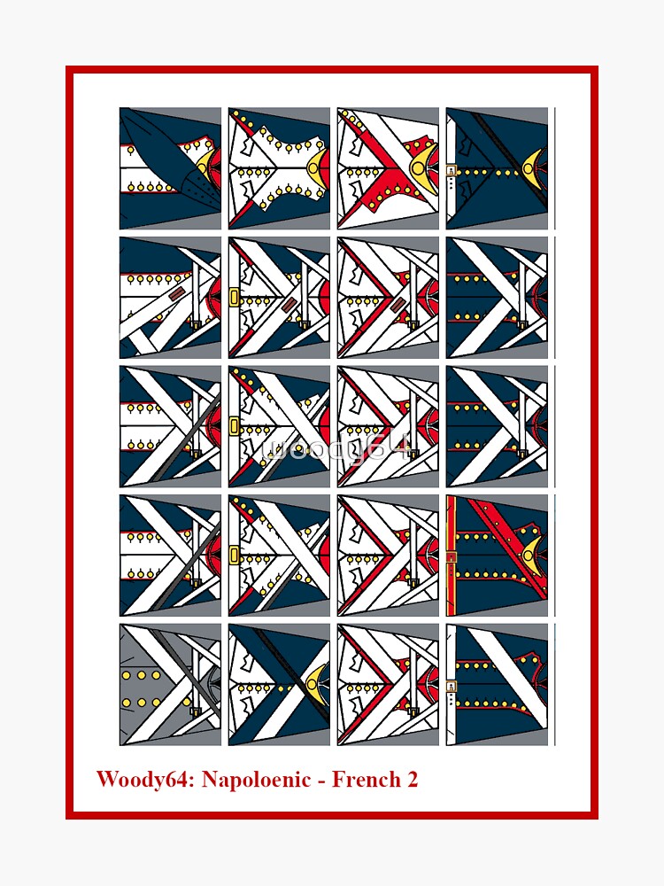"7x10: Napoleonic Wars: Torso Decals: French 2" Sticker for Sale by ...