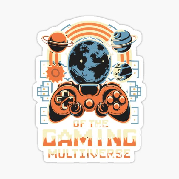 "Controller of the Gaming Multiverse Space themed Gaming" Sticker for ...