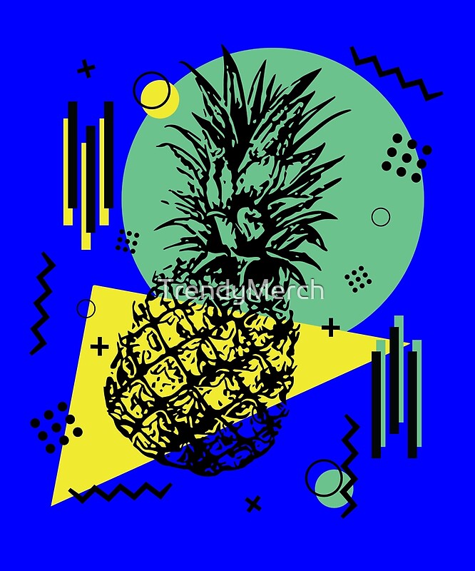 "90's Pineapple Memphis Theme (T-shirts, mugs, and more merch)" by ...