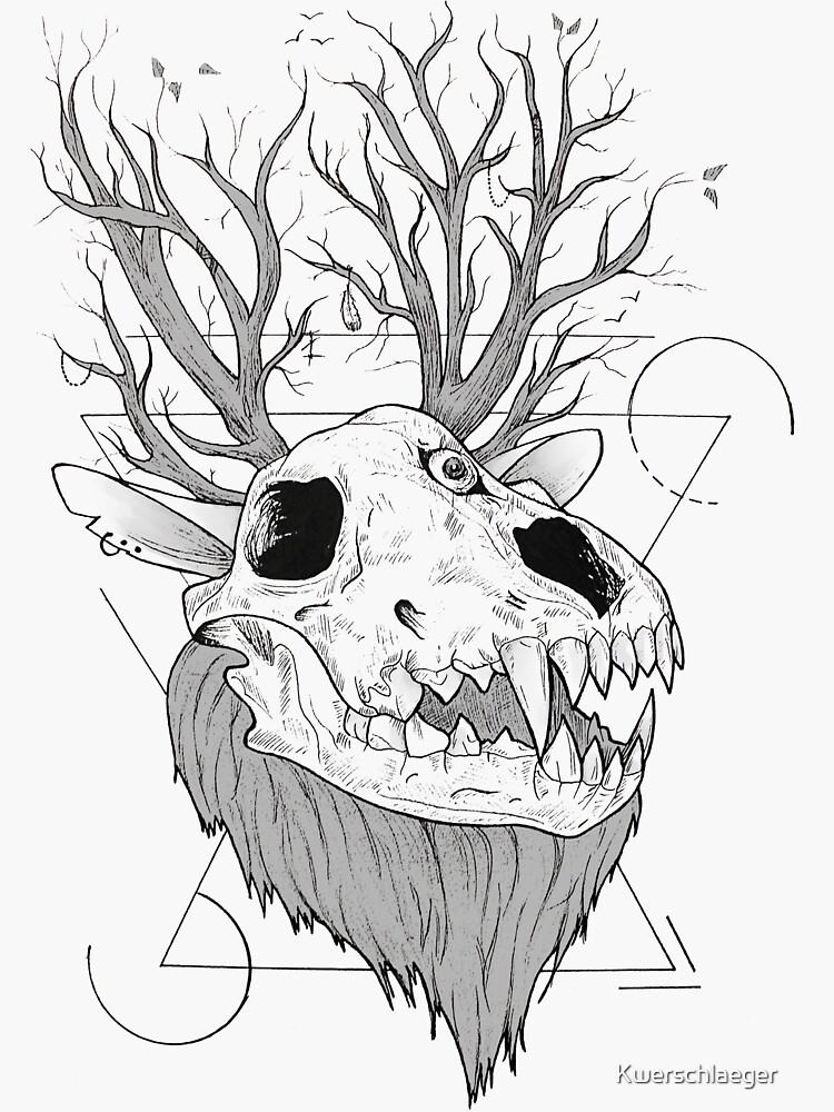 "Wendigo" Sticker by Kwerschlaeger | Redbubble