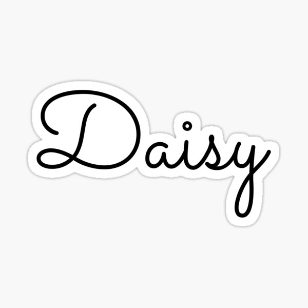"Writing Daisy Name Label " Sticker for Sale by NormadWorld | Redbubble