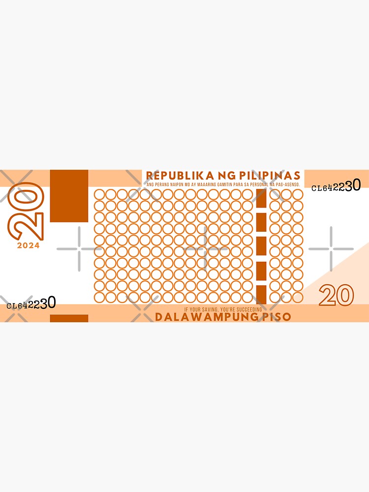 "20 pesos Savings challenge 2024" Sticker for Sale by LeafArashi ...