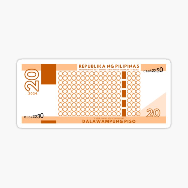 "20 pesos Savings challenge 2024" Sticker for Sale by LeafArashi ...