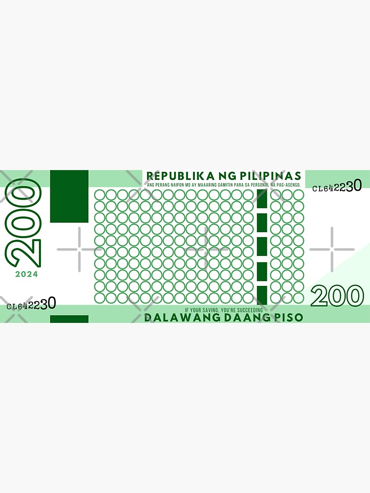 "200 Pesos Savings Challenge 2024" Sticker for Sale by LeafArashi ...