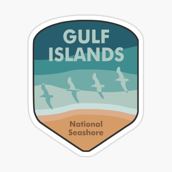 "Gulf Islands National Seashore Seagulls" Sticker for Sale by esskay ...