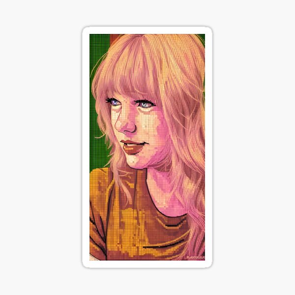 "Taylor swift pixel art" Sticker for Sale by ManikRaja | Redbubble